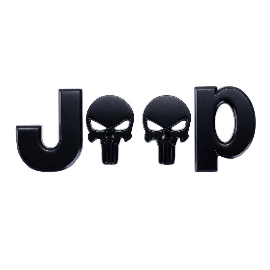 Emblema Jeep Calavera Negro Letras Varios Colores Jk Tj Yj 4x4 – RTD ...